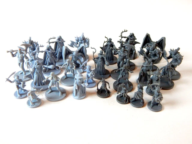 MINIATURE ROLEPLAYING RPG Fantasy 3D Printed Unpainted Figures Lot of ...