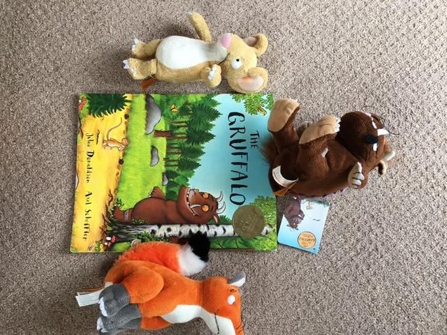 THE GRUFFALO SOFTBACK Book With Gruffalo, Mouse And Fox Plush Soft Toys ...