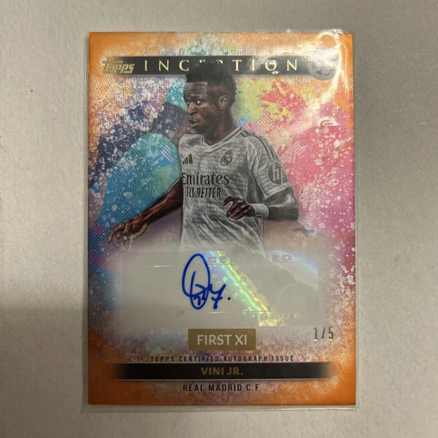 2024/25 TOPPS INCEPTION Ucl Vinicius Jr First Xi Auto /5 SSP £522.55 ...