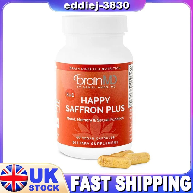HAPPY SAFFRON PLUS Saffron Extract for Mood and Memory Support | 90 ...