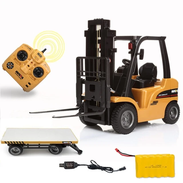 HUINA 2.4G 1:10 Remote Control Electric 5CH RC Forklift + Flatbed Truck ...