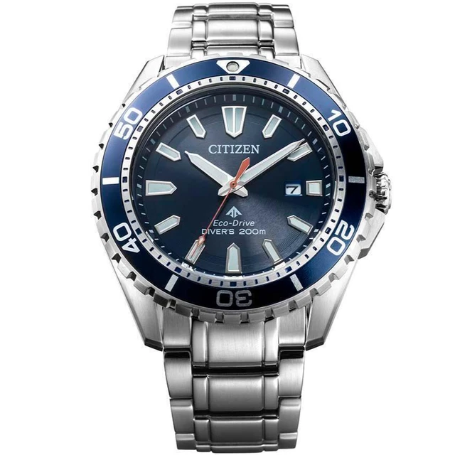 CITIZEN PROMASTER MARINE BN0191-80L Eco-Drive Diver Watch Blue Dial Men ...