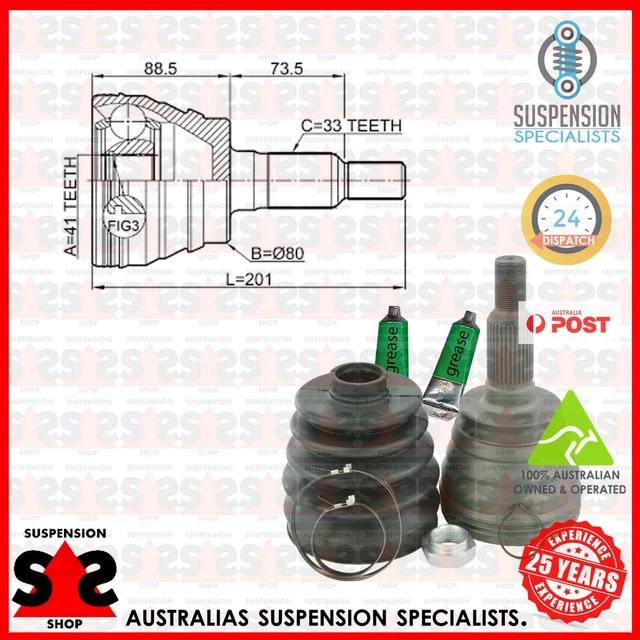 FRONT AXLE JOINT Kit, Drive Shaft Suit GMC Sierra 3500 Cab & Chassis 8.1 4WD EUR 128,38 ...