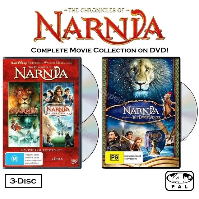 THE CHRONICLES OF Narnia | Complete Movie Collection (DVD, 3-Disc) PAL ...
