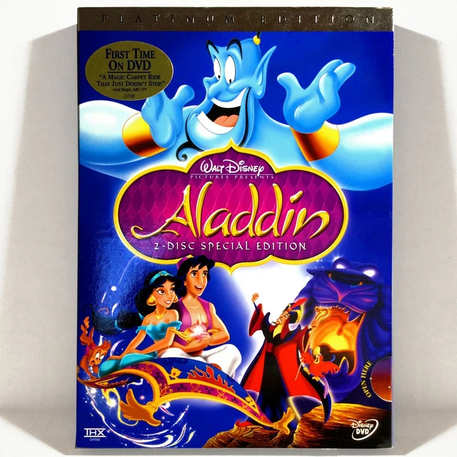 WALT DISNEY'S - Aladdin (2-Disc DVD, 1992, Platinum Ed) Brand New w ...