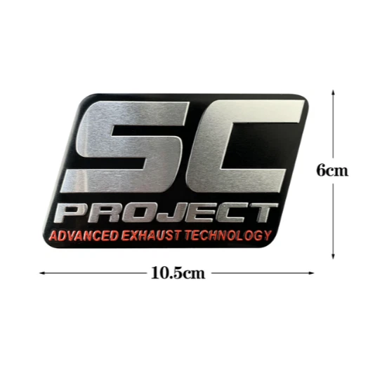LOGO STICKERS 3D Monogramme Adhesif Echappement Sc Project EUR 12,90 ...