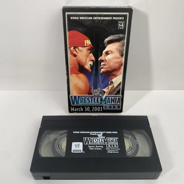 WWE WRESTLEMANIA XIX VHS 2003 Hulk Hogan Vince McMahon Brock Lesnar WWE59359 £14.25 - PicClick UK