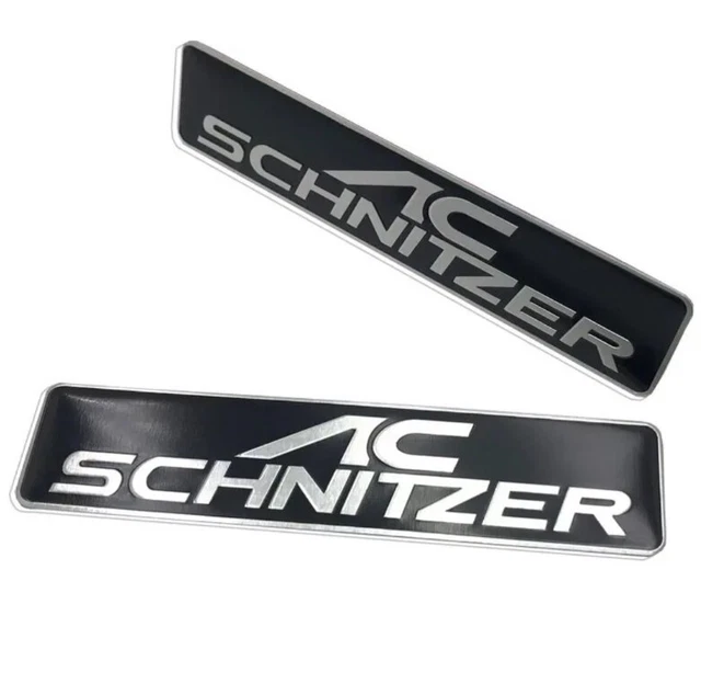 AC SCHNITZER LOGO Schriftzug Emblem Heck Metall Aluminium Sticker ...