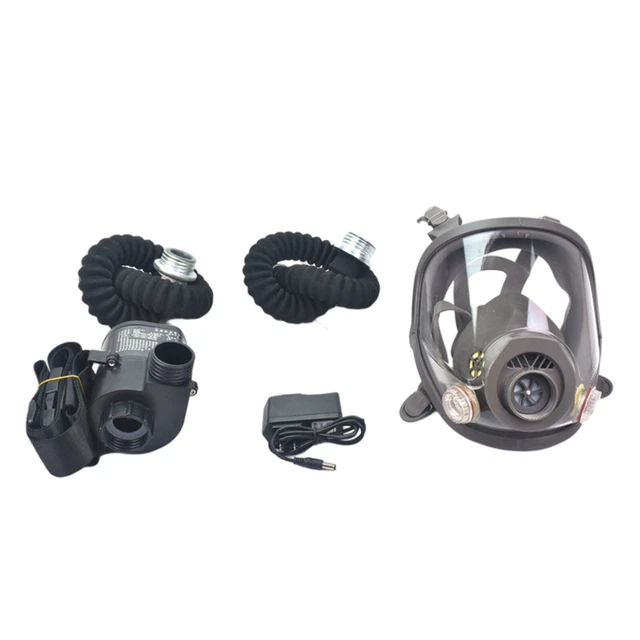 UK ELECTRIC FULL Face Gas Mask Respirator System Constant Flow Air Fed ...