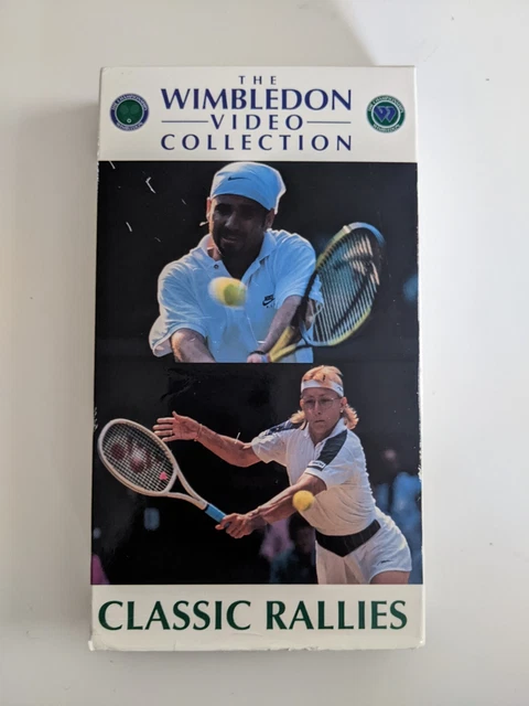 THE WIMBLEDON VIDEO Collection Classic Rallies VHS Video 1996 Agassi ...