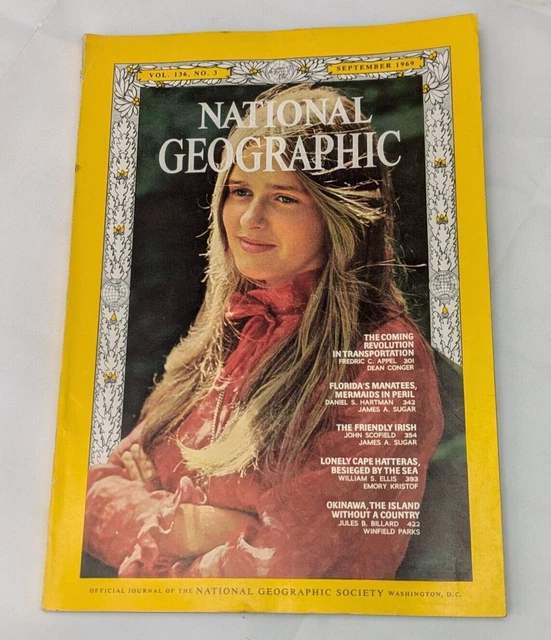 THE NATIONAL GEOGRAPHIC Magazine Paperback Book September 1969 £7.30 ...
