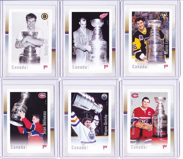 2015 - 2017 Canada Post NHL Hockey Card Stamps U-Pick GRETZKY BOBBY ORR ...