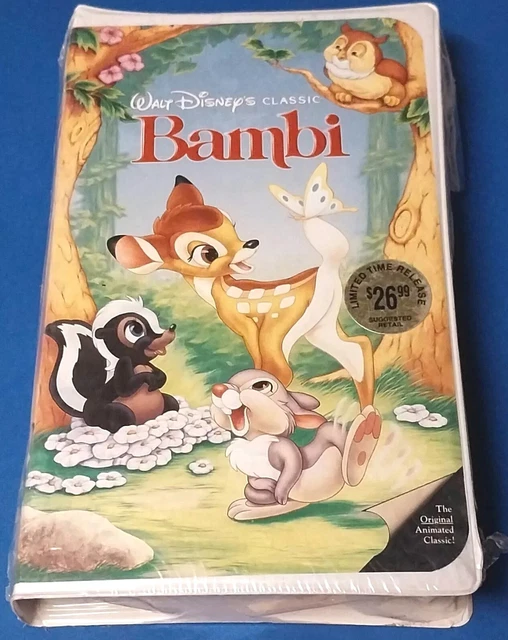 DISNEY BAMBI VHS, 1997 Black Diamond Edition The Classics Brand New ...