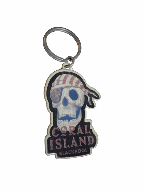 VINTAGE RETRO KEYRING Key RING Coral Island Blackpool Sea-Side Pirate £ ...