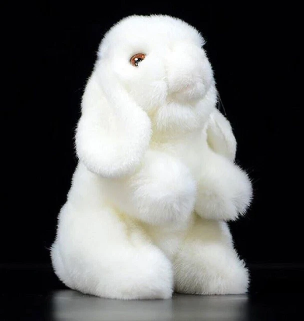 WHITE LOP EARED Rabbit Plush Toy Stuffed Animal Soft Bunny Doll Kids ...
