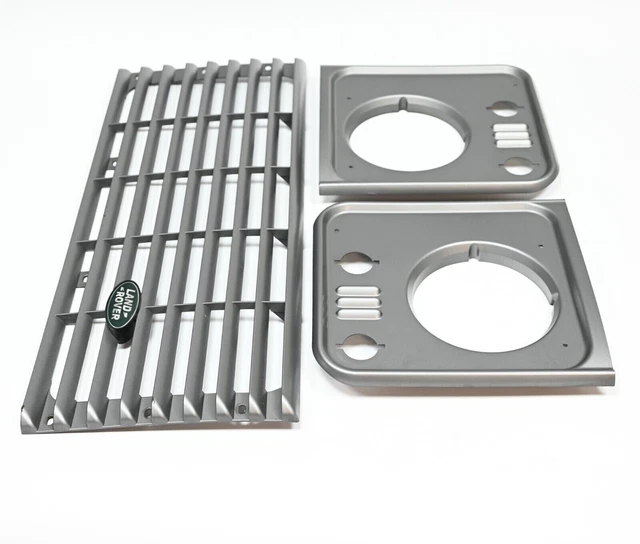 LAND ROVER DEFENDER XS Grille Set + Headlight Surrounds - Brunel Silver ...