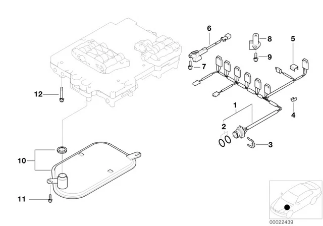 BMW GENUINE WIRING Harness With Temperature Sensor Replacement Spare ...
