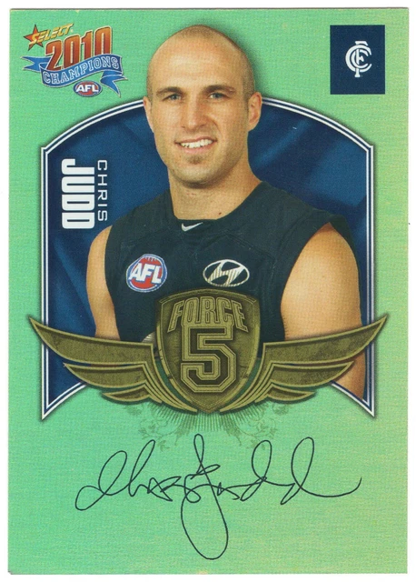 2010 AFL CHAMPIONS [FORCE 5 SIGNATURE] GOLD CARD - FFS11 Chris JUDD ...