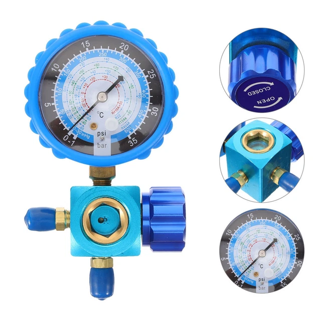 MANOMETER VALVE AIR Conditioning Refrigerant Pressure Nitrogen Test ...