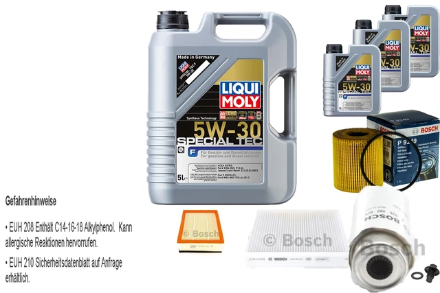 BOSCH INSPECTION SET 8L Liqui Moly Spécial Tec F 5W-30 pour Ford Transit De EUR 181,63 - PicClick FR