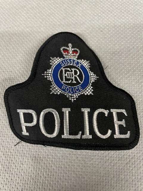 POLICE EMBROIDERED CLOTH Sewn on Badge - Sussex Police £9.99 - PicClick UK