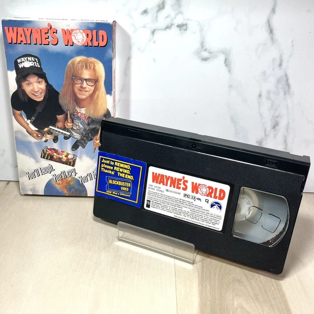 1992 WAYNE'S WORLD VHS With BLOCKBUSTER Rental Sticker! Amazing ...