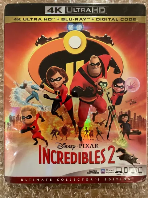 THE INCREDIBLES 2 4K Blu-ray Walt Disney Pixar OOP Slip Cover Marvel ...