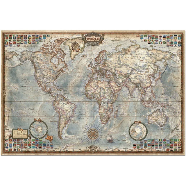 PUZZLE - CARTE du monde historique - Map Monde - 4000 pièces - Educa ...