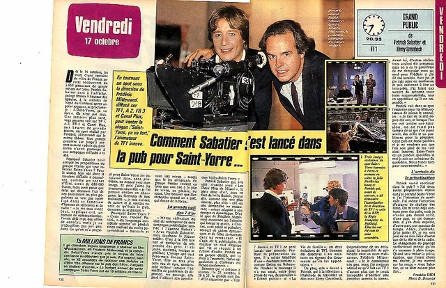 COUPURE DE PRESSE Clipping 1986 Patrick Sabatier Frédéric Mitterrand (2 pages) EUR 5,00 ...