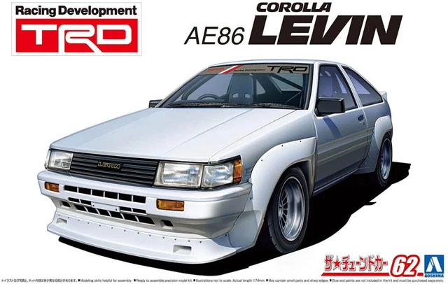 1983 TOYOTA COROLLA AE86 Levin TRD Type N2 1:24 Model Kit Bausatz ...