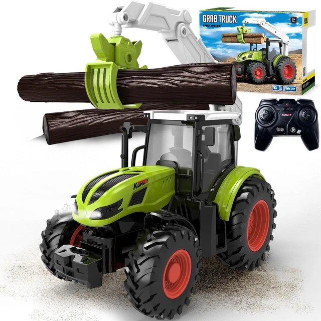 2.4 GHZ REMOTE Controlled Tractor 1:24 RC Tractor Kids Toy With 360 ...
