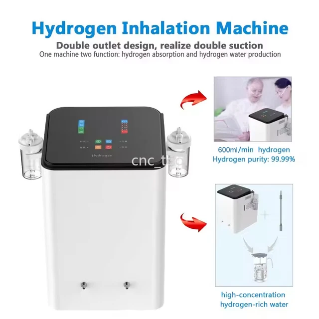 DESKTOP HYDROGEN GENERATOR H2 Inhalation Machine 600ml Hydrogen Water ...
