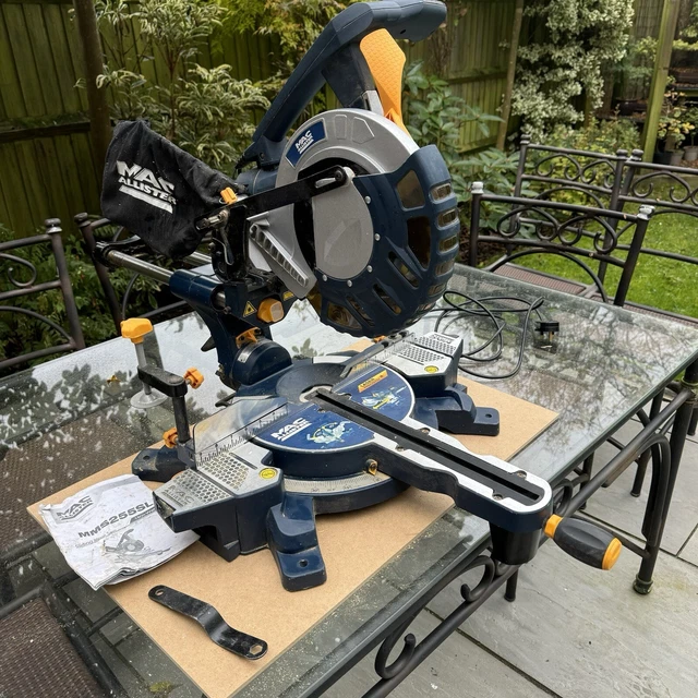 MAC ALLISTER SLIDING Circular Mitre Saw 255mm 1800W £50.00 - PicClick UK