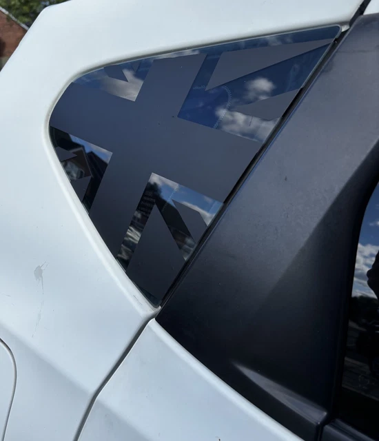 NISSAN QASHQAI J10 UNION JACK FLAG BLACK MATT VINYL DECAL REAR WINDOW £ ...