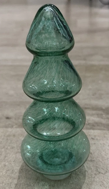 RARE! KOSTA BODA Art Glass Christmas Tree Sculpture Gunnel Sahlin Green ...