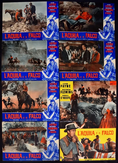 FOTOBUSTE L'AQUILA E IL FALCO john payne western rhonda fleming o'keefe ...