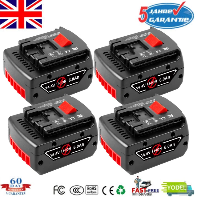 1-4X 6AH FOR Bosch 14.4V Li-ion Battery BAT614 BAT614 BAT607 GDR GDS ...