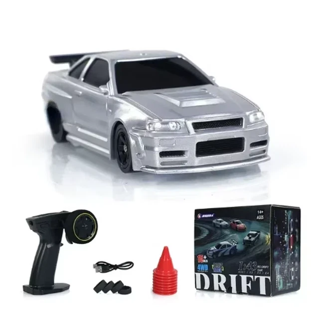 2.4G RC DRIFT Car 1/43 4WD Remote Control Car High Speed Four Wheel ...