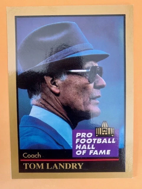 CARTE TOM LANDRY Coach Dallas Cowboys 1991 Pro Football Hall Of Fame ...
