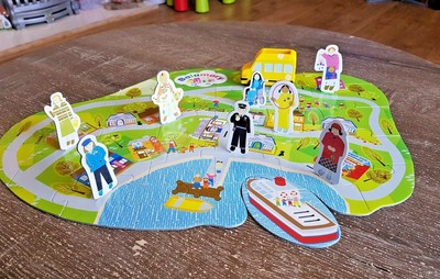 CBEEBIES BALAMORY 36 Piece Puzzle With 8 Stand Up Figures & Daisy Bus ...