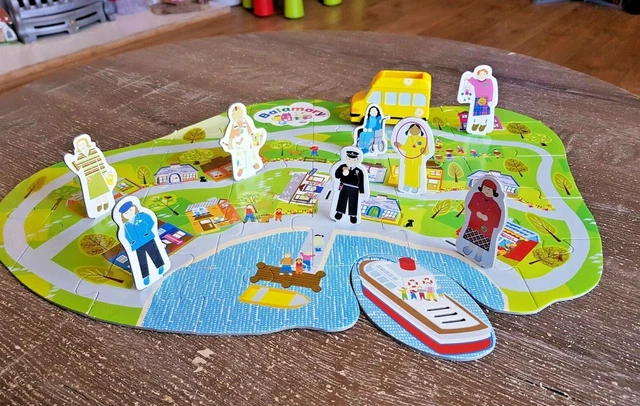 CBEEBIES BALAMORY 36 Piece Puzzle With 8 Stand Up Figures & Daisy Bus ...