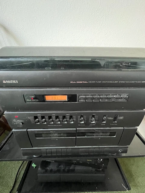 VINTAGE RETRO MATSUI PLL Digital Twin Cassette Deck Record Player DM10 ...