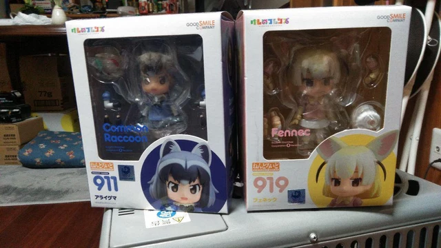 NENDOROID KEMONO FRIENDS Raccoon e Fennec Fox Figure Set di 2 GSC JP ...