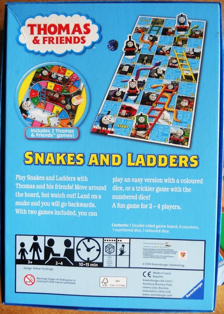THOMAS AND FRIENDS Snakes and Ladders Family Board Game Ravensburger ...