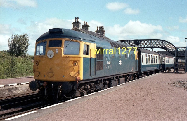 6X4 RAILWAY PHOTOGRAPH Class 26 26037 at Georgemas Junction £1.00 ...