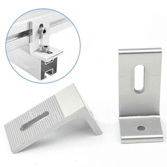 STAFFE ANGOLARI IN ALLUMINIO SOLARE 90 GRADI 7,5 mm bretelle metalliche ...