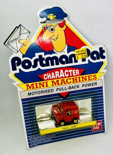 RARE VINTAGE POSTMAN Pat mini Machines - Mail Van - Bandai 1990 $139.95 ...