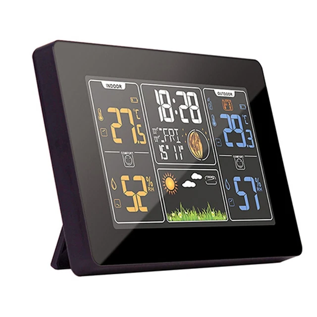 STATION MÉTÉO FIABLE avec 2 capteurs prévisions temps réel et affichage de l EUR 81,49 - PicClick FR