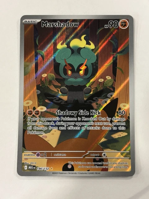 MARSHADOW IR 146/132 Pokemon Card Mega Evolution Set NM Condition Rare ...