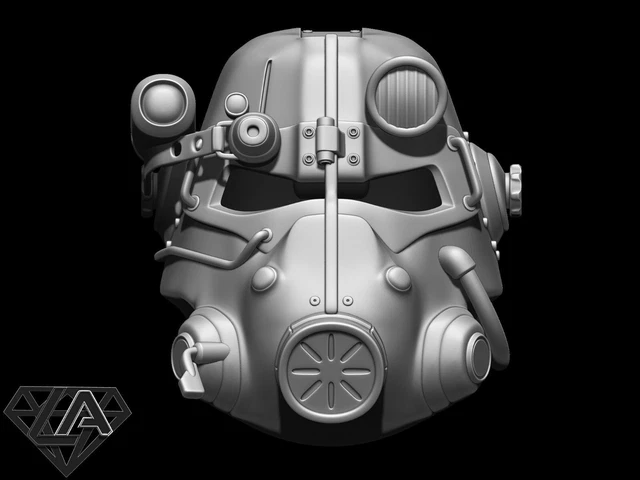 FALLOUT POWER ARMOR T-45D Helmet Filament 3d printed DIY model kit ...